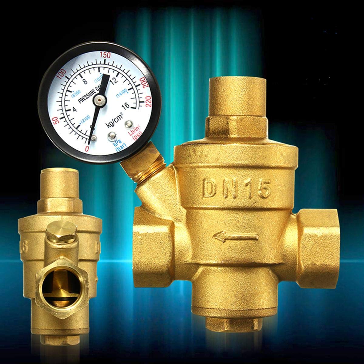 Buy PENFU DN15 1/2" Brass Water Pressure Reducing Maintaining Valves ...
