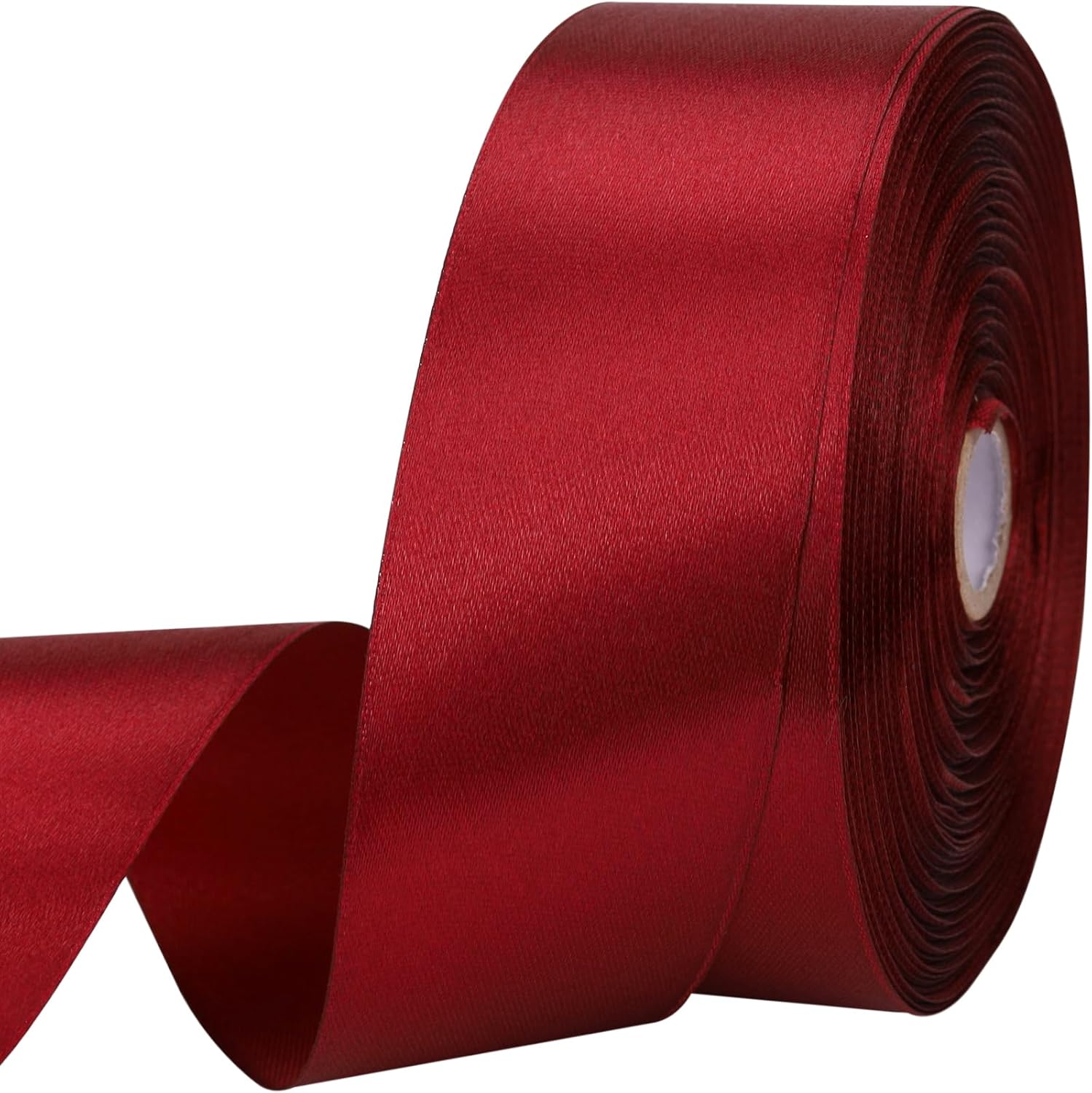 Amazon.com: 1-1/2 inches 50 Yard Wine red Satin Ribbon for Gift ...