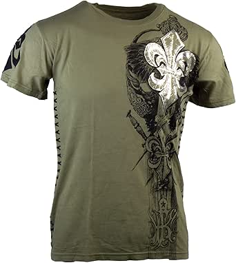Amazon.com: Konflic Men's Fleur-de-lis T-Shirt Olive, Medium : Clothing ...