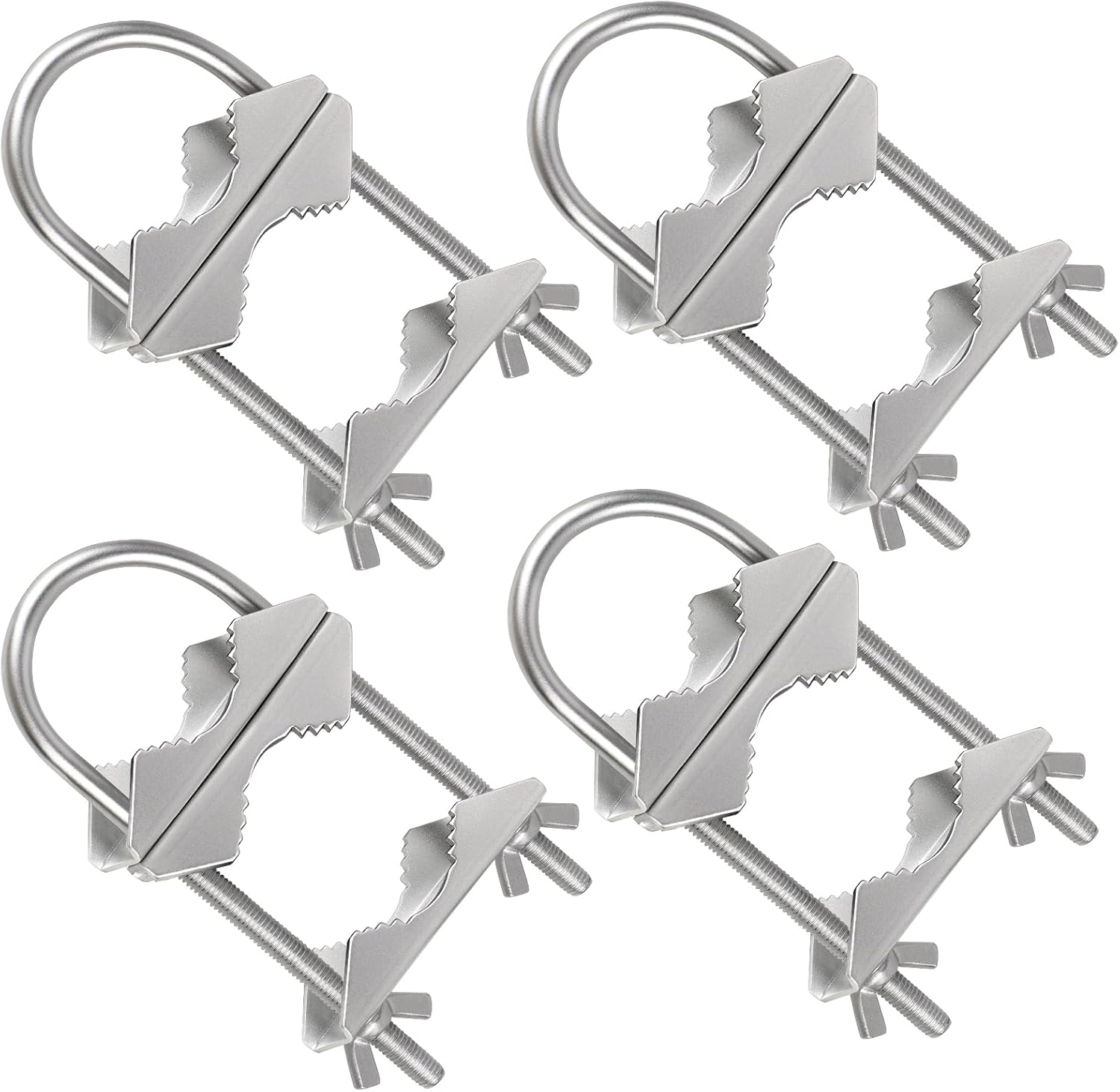 Amazon.com : Dual Antenna Mast Clamp, Galvanized Iron U-Bolt Mounting ...