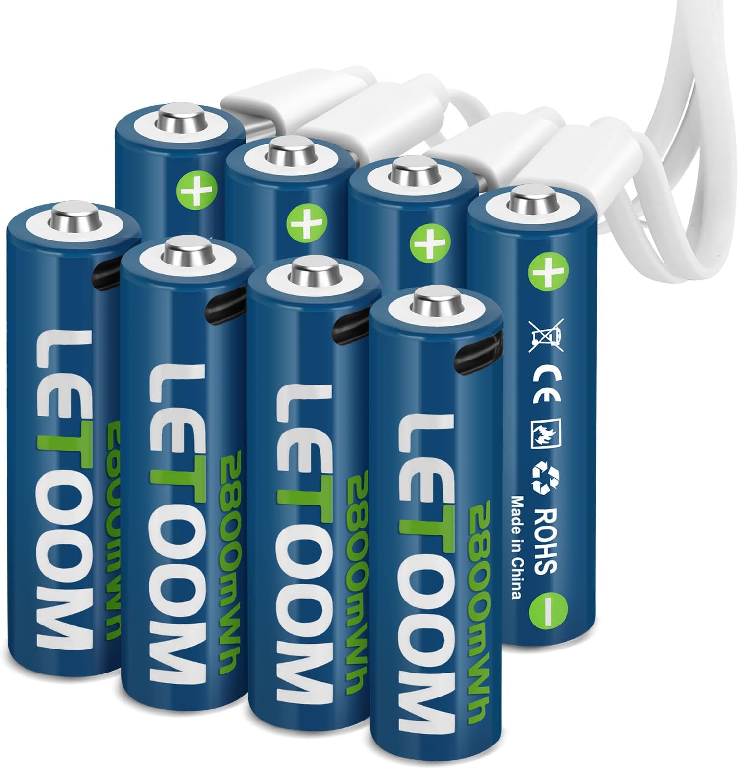 Amazon.com: volkate Lithium Batteries AA Rechargeable 12 Pack, 1.5V ...