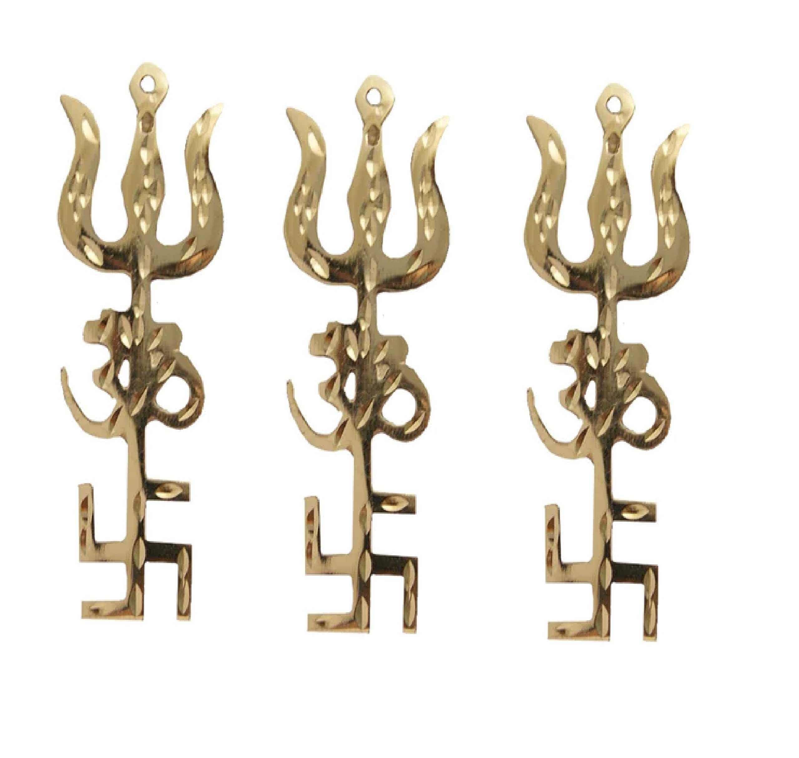 Buy Berua Swastik Om Trishul Trishakti Yantra Vastu/Feng Shui Swastik ...