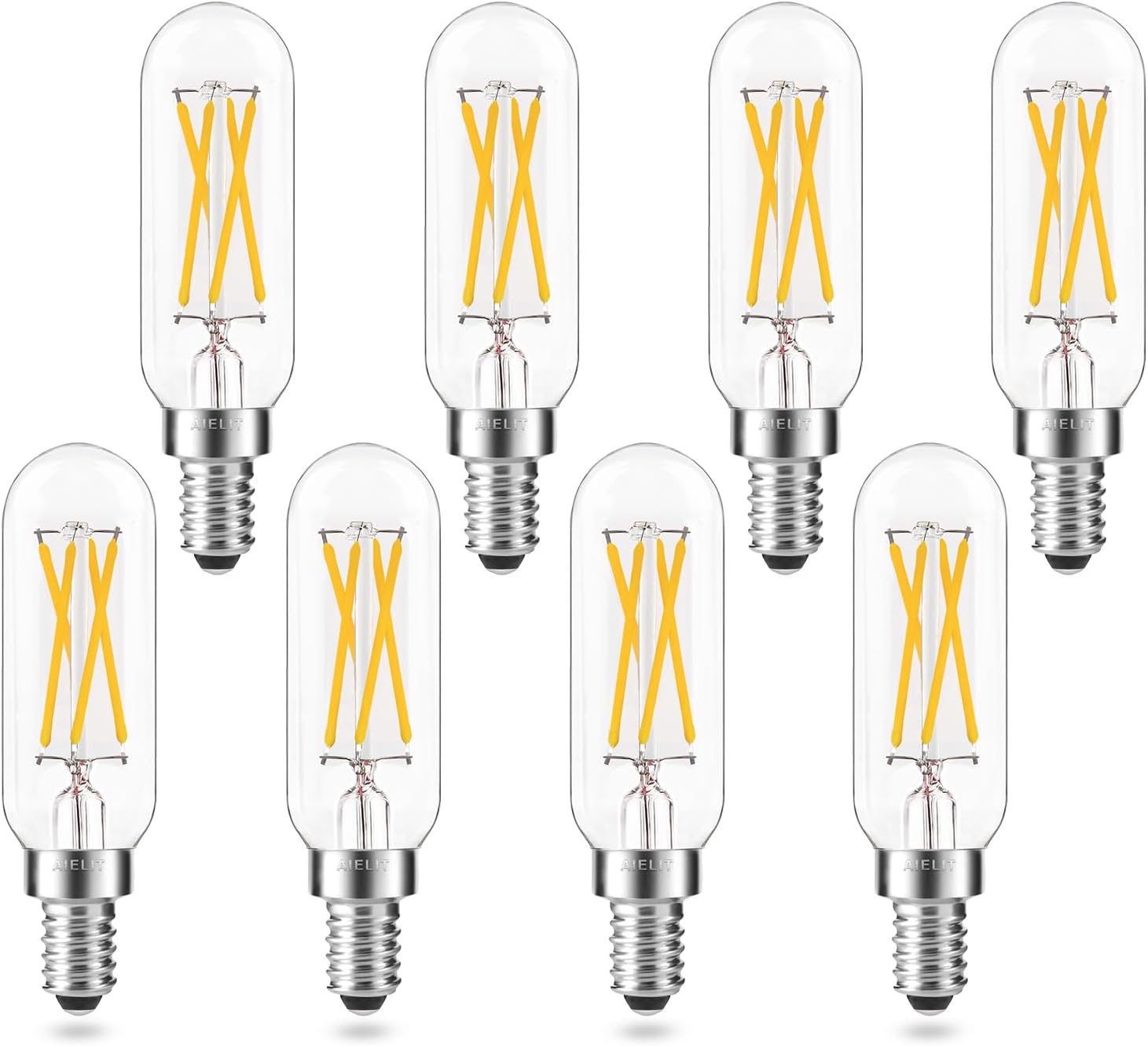 AIELIT T8 4W Classic LED Tube Light Bulb, E12 Mini Candle Base, Tube ...