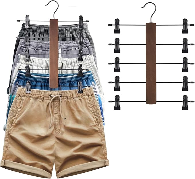 Amazon.com: Mkono 2 Pack Mens Shorts Pants Hangers Space Saving, Closet ...