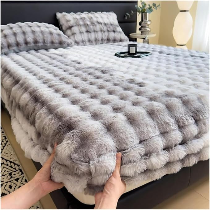 Amazon.com: Elastic Bed Sheets, Milk Velvet Fitted Sheet, Luxury Soft ...