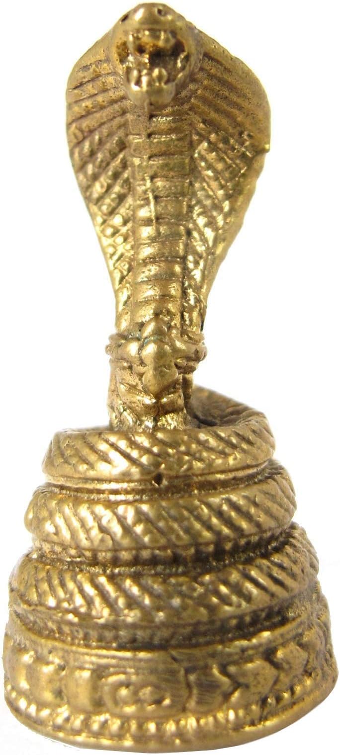 Amazon.com: BRABUD Chinese Handmade Brass Cobra Snake Statues Golden ...