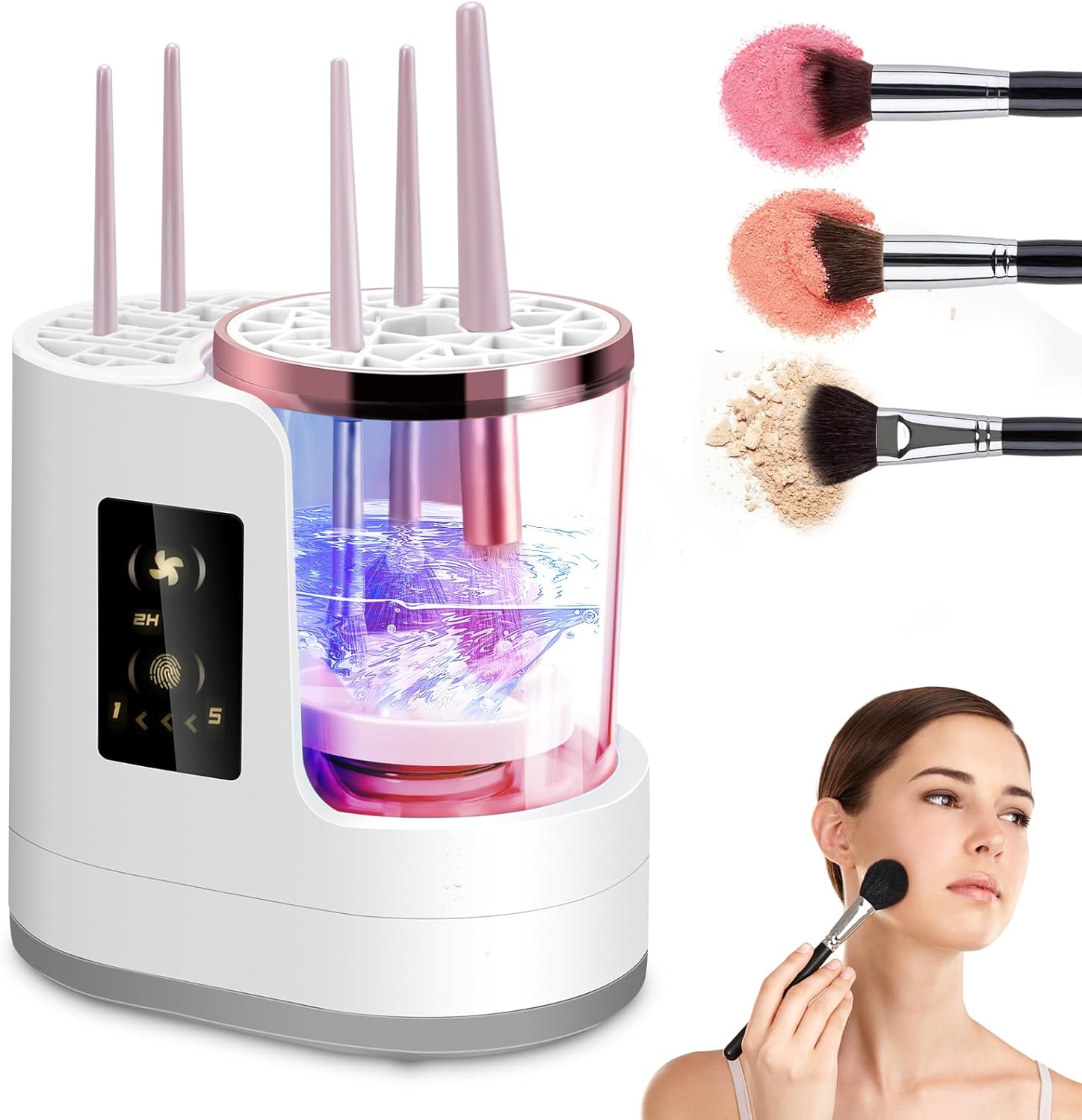 Automatic Makeup Brush Cleaner, Luckits 3 in 1 Make-up Brushs Clean ...