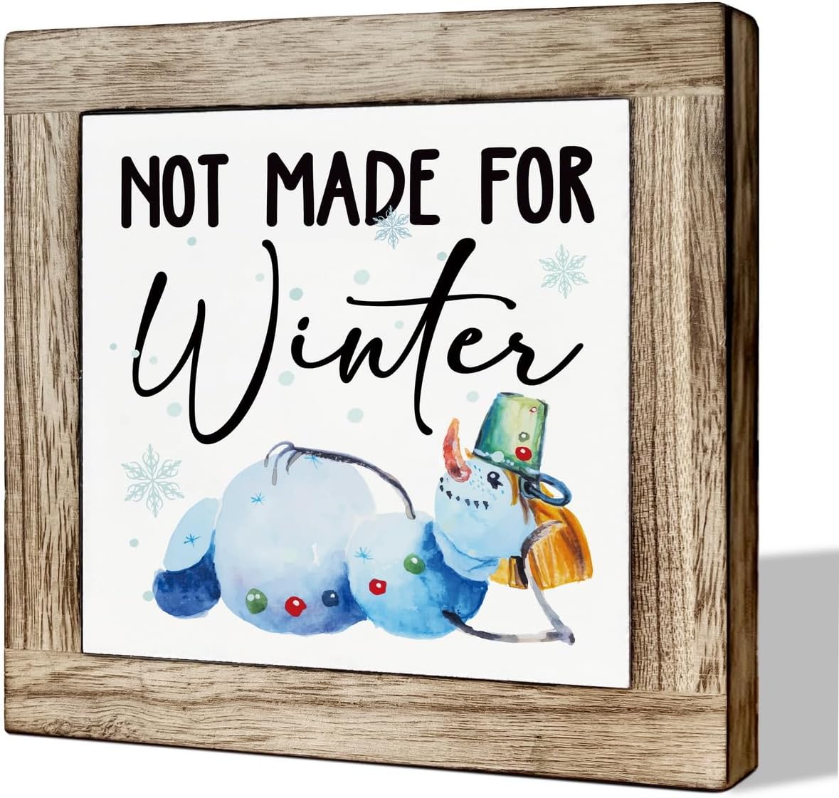 Amazon.com: Winter Wood Sign, Wooden Box Signs for Home Decor, Welcome ...