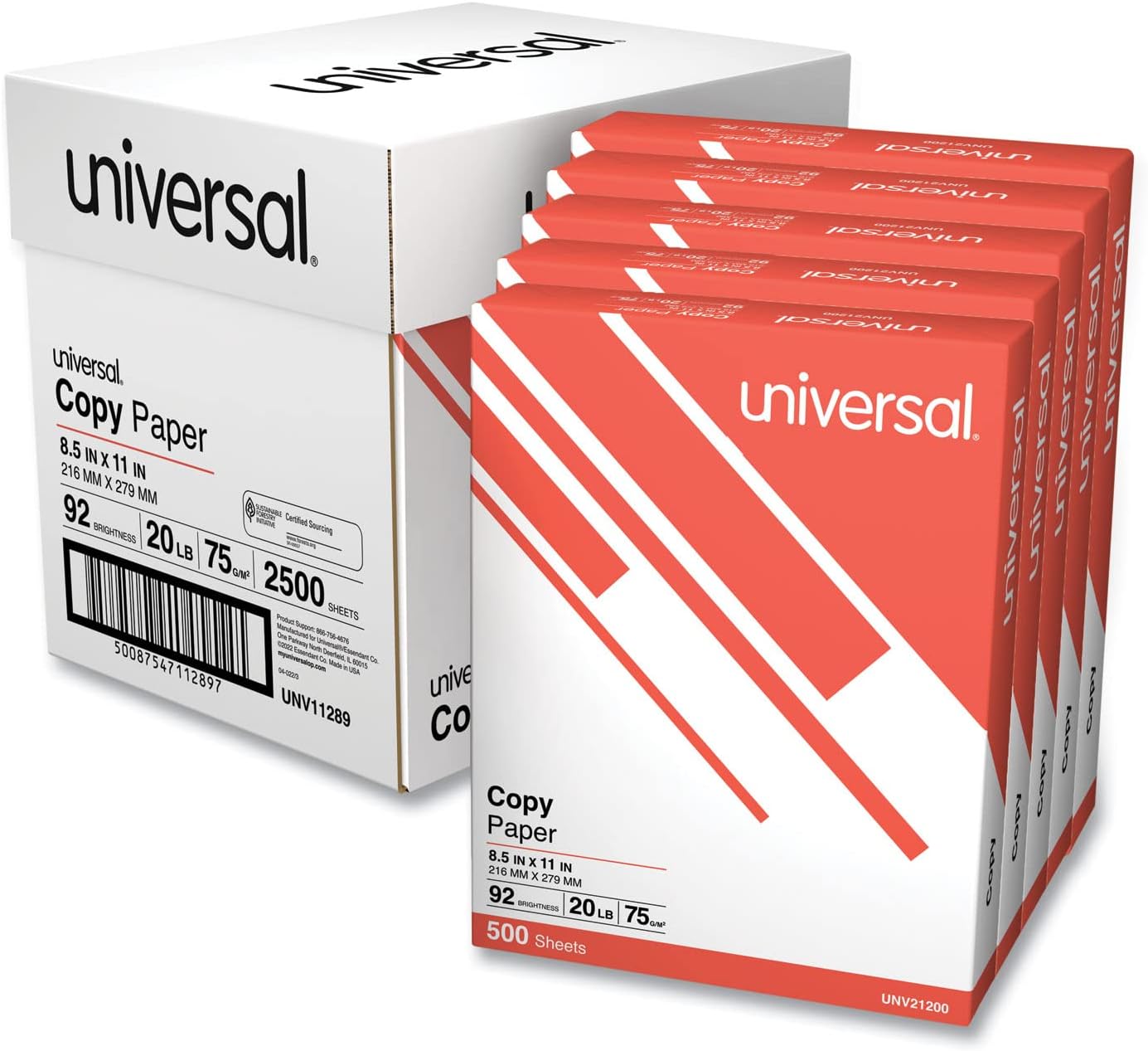 Universal Copy Paper Convenience Carton Letter (215.9 x 279.4 mm) Ink ...