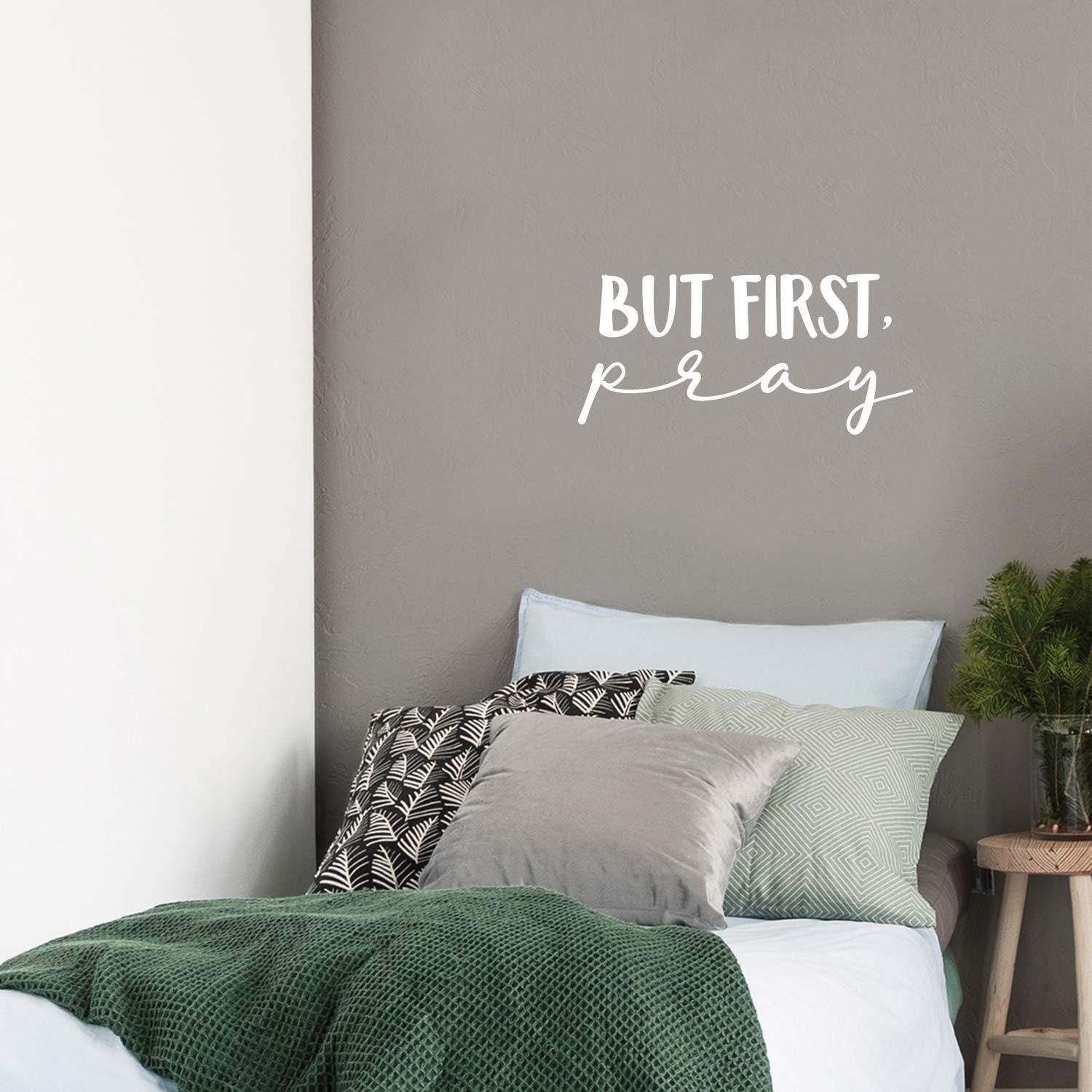 Amazon.com: “But First Pray” Modern Inspirational Religious Wall Decor ...