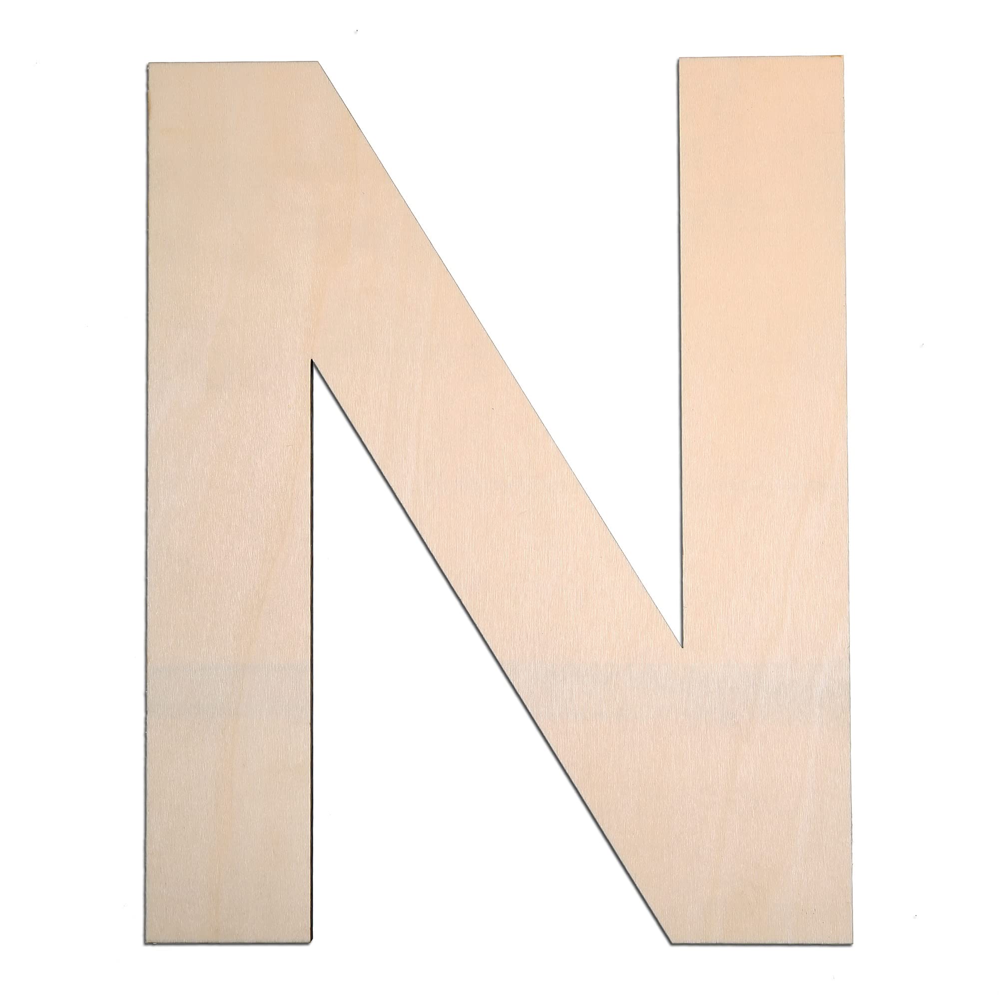 Amazon.com: 12 Inch Wooden Letter N, 1/4 Inch Thick Large Unfinished ...