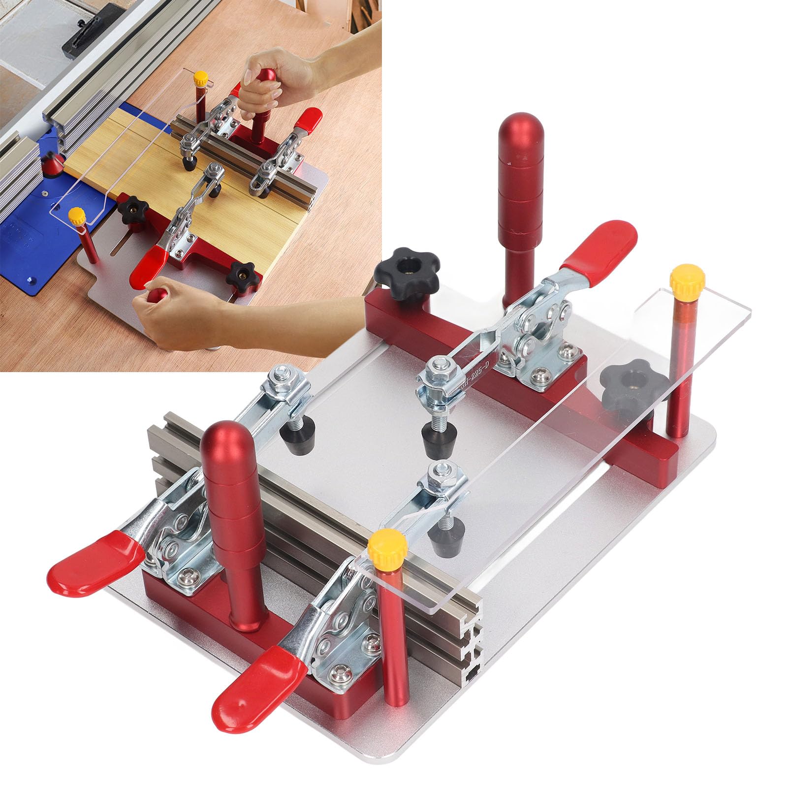 Topyond Precision Router Table Coping Sled with Safety Clamp for ...