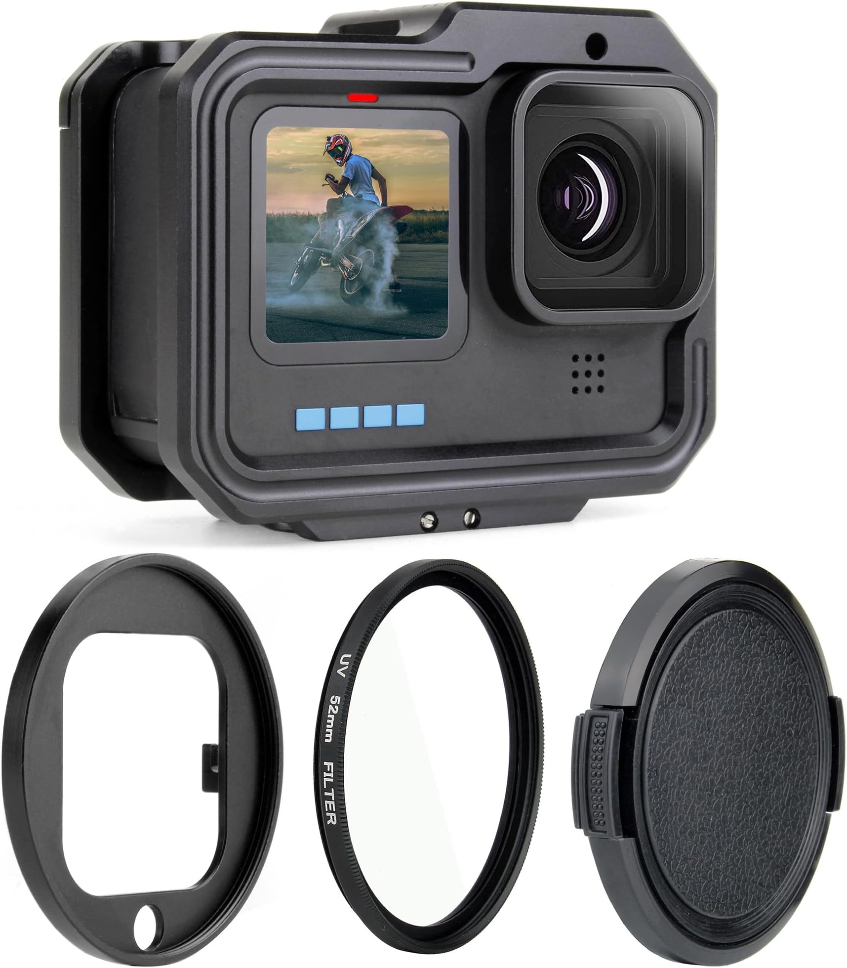 Amazon.com : GEPULY Aluminum Frame Case for GoPro 13 12 11 10 9 Black ...