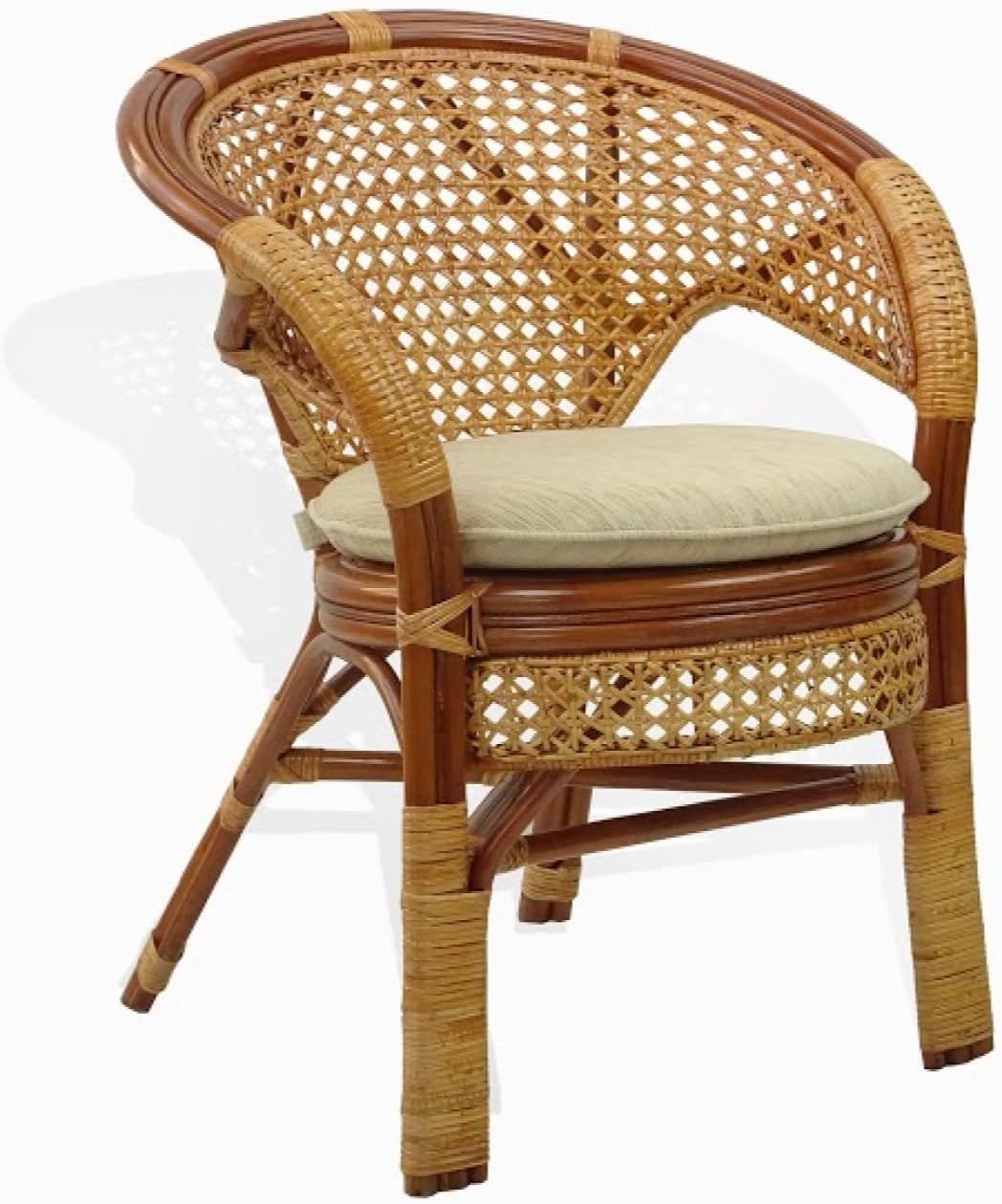 Amazon.com - Baxton Studio Rachelle Natural Rattan Dining Chair - Chairs