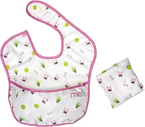 melii Fold Up Bib 2-Pack - Water-Resistant and Playful Dog Design ...
