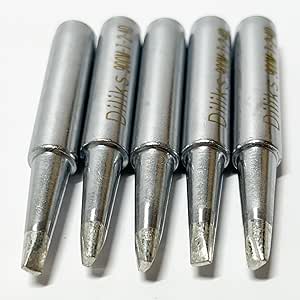 900M-T-2.4D Soldering Iron Tips 5pcs Set, Chisel tip, For Hakko 900M Series Tip Replace Hakko ...