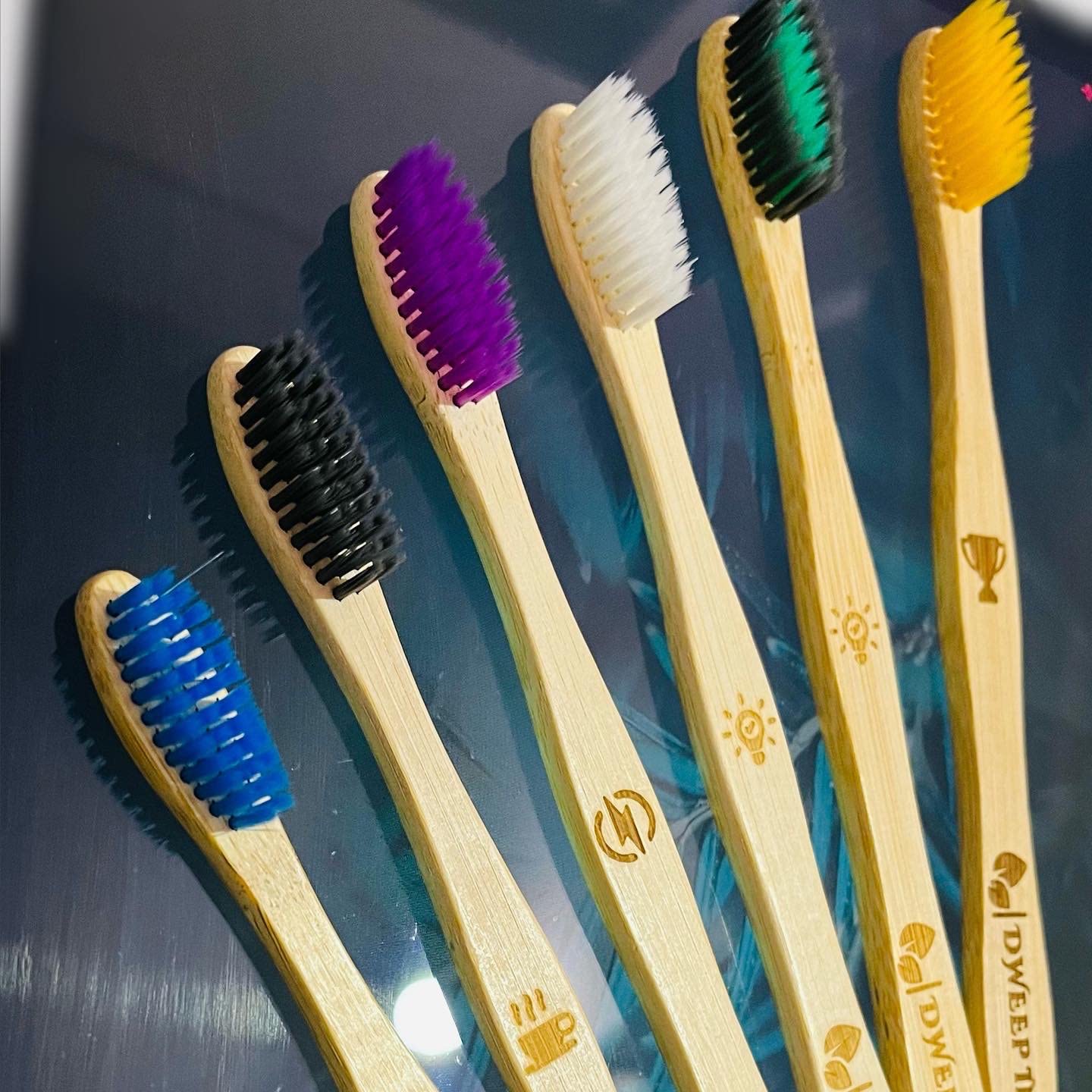 Buy Bamboo organic Toothbrush (pack of 6) for Adult Treated with Neem ...