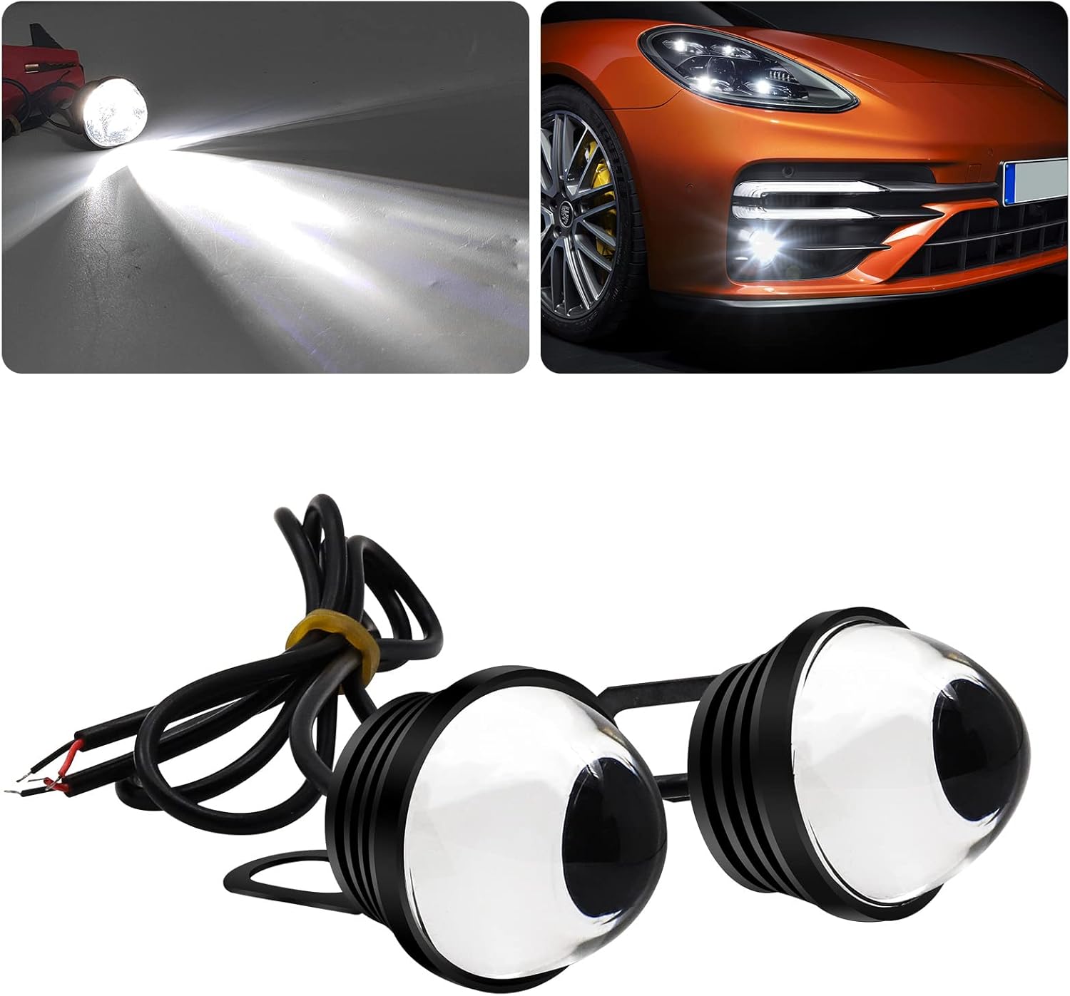 Amazon.com: ZHHXYanh 2Pcs Led Eagle Eyes Light 12V White Motorcycle ...