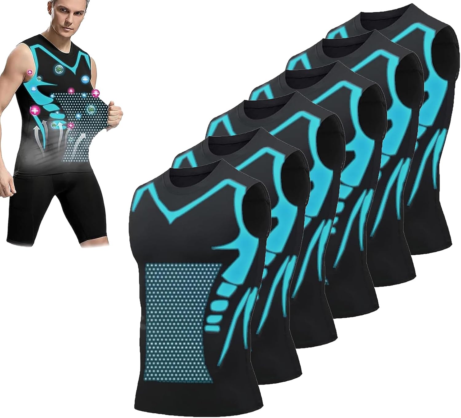 evolv Compression Shirt,V-Boost 2025 Ionic Shaping Sleeveless Vest ...