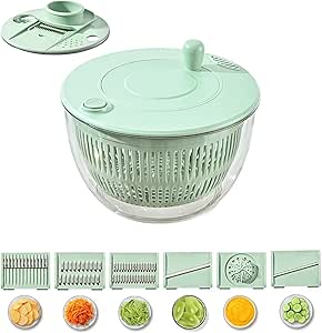 Amazon.com: Salad Spinner with Slicer, 5 in 1 Salad Spinners, Pasta and ...