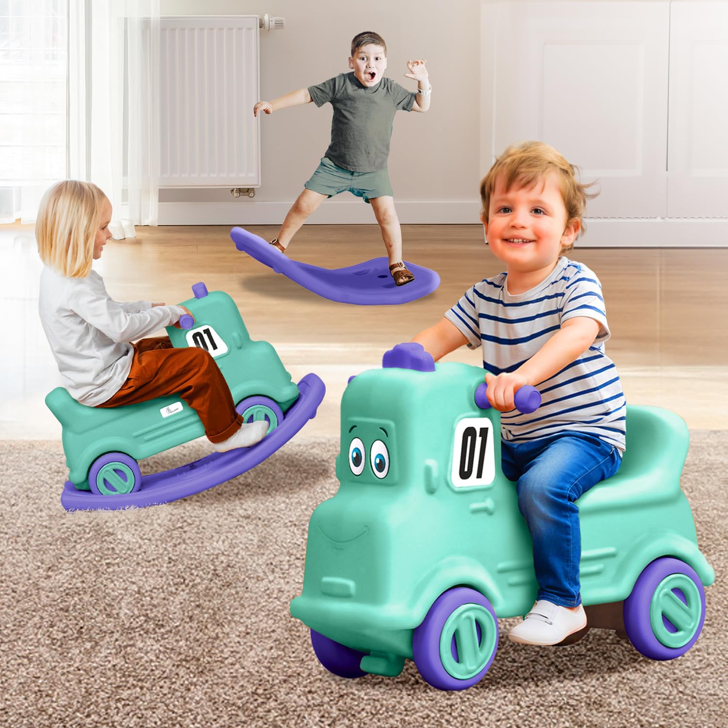 R for Rabbit Rock N Ride 3 in 1 Baby Push Ride-On Car with Rocker ...