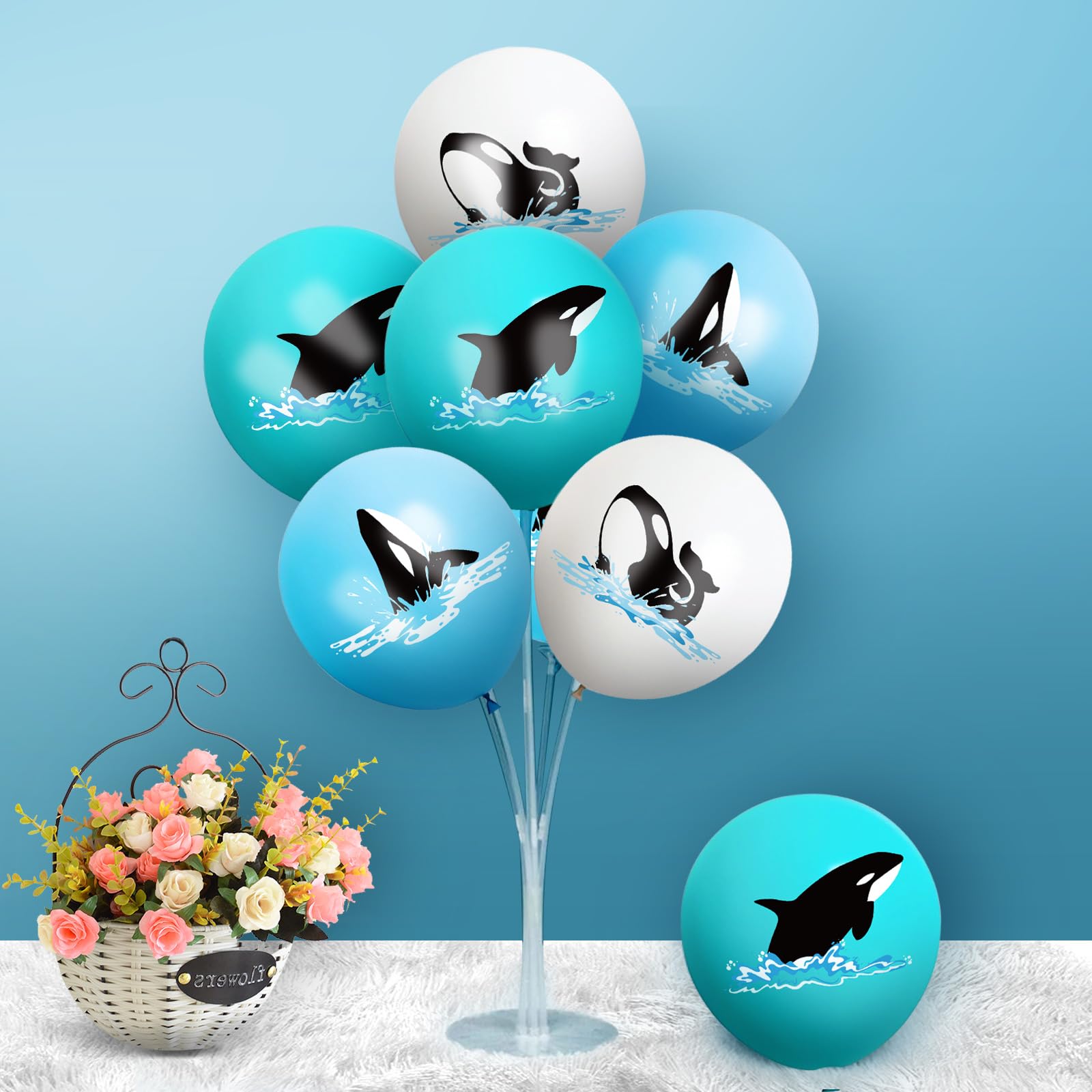 Decoraciones De Fiesta De Ballenas 9 Piezas De Centro De Mesa Orca