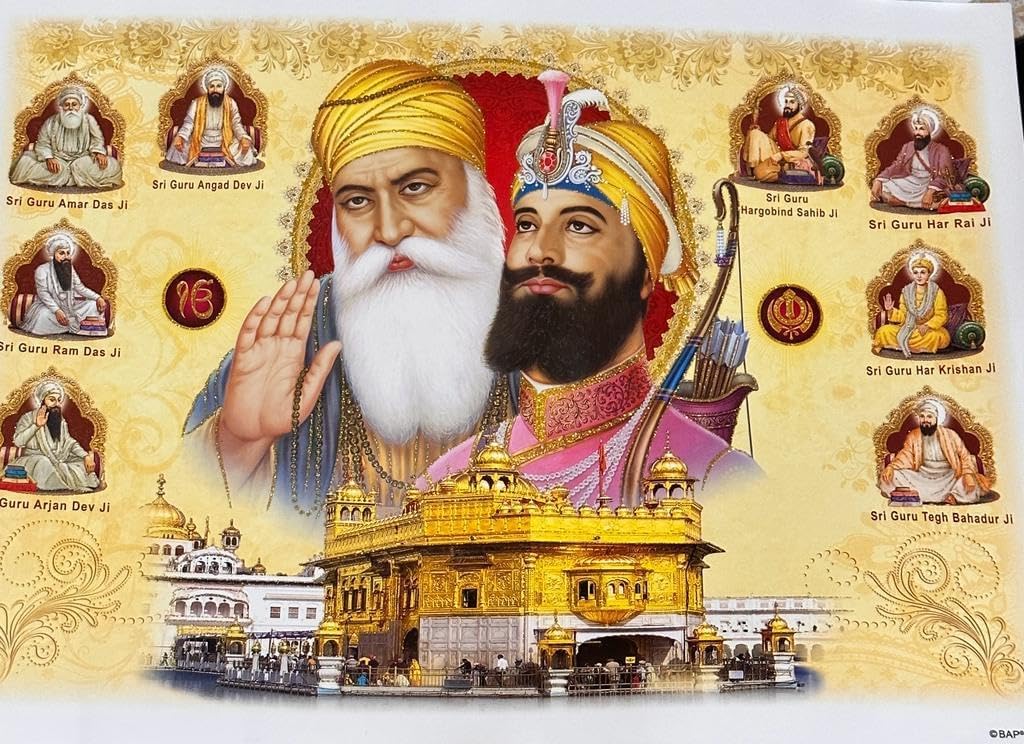 Buy Sikh Guru Photo Guru Nanak Dev Ji Photo Guru Gobind Singh Ji Sikh ...