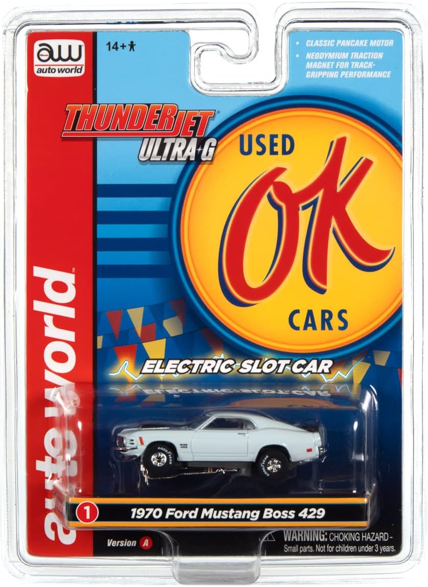 Amazon | Auto World Thunderjet 1970 フォード マスタング ボス 429 ブルー HOスケール スロットカー 通販