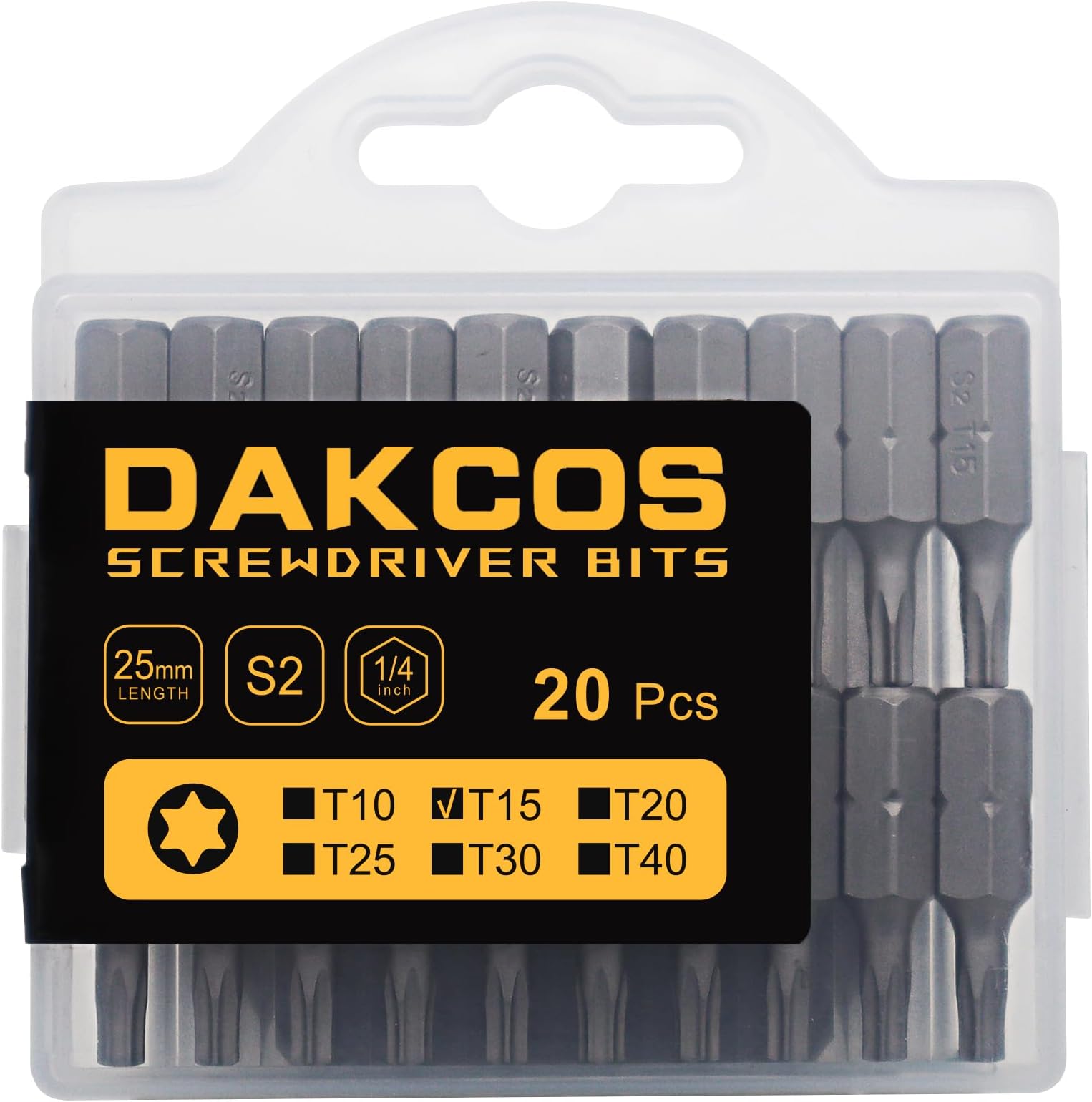 T15 (T-15) Torx/Star Driver Bit - Color Coded T15 x 1" Torx/Star Drive ...