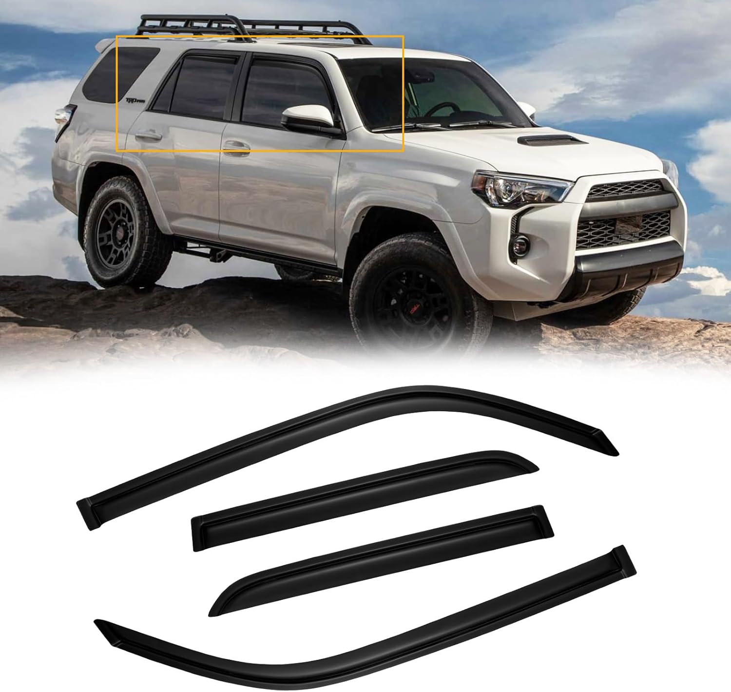 Amazon.com: Window Visors for 2010-2024 Toyota 4Runner, Sun Rain Guards ...
