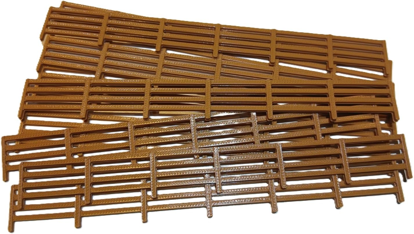 OO Gauge 1:76 Model Railway Line Side Fence Scenery Fencing Kit 10 ...