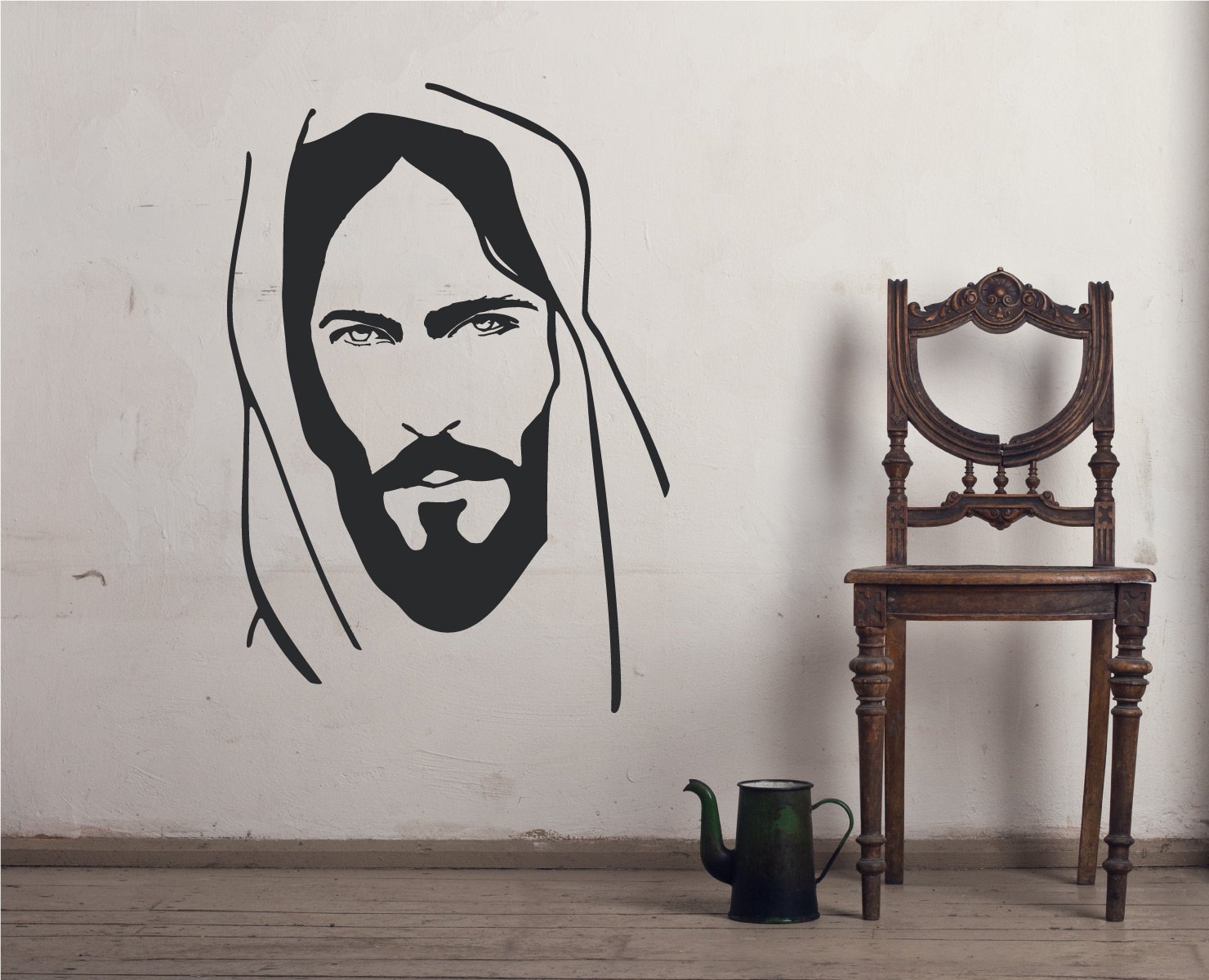 Jesus Head Stencil