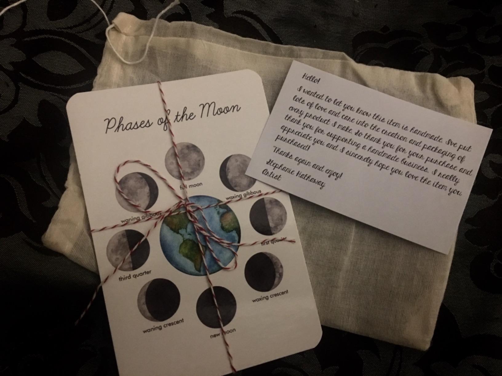 Amazon.com: Moon Phase Flash Cards : Handmade Products