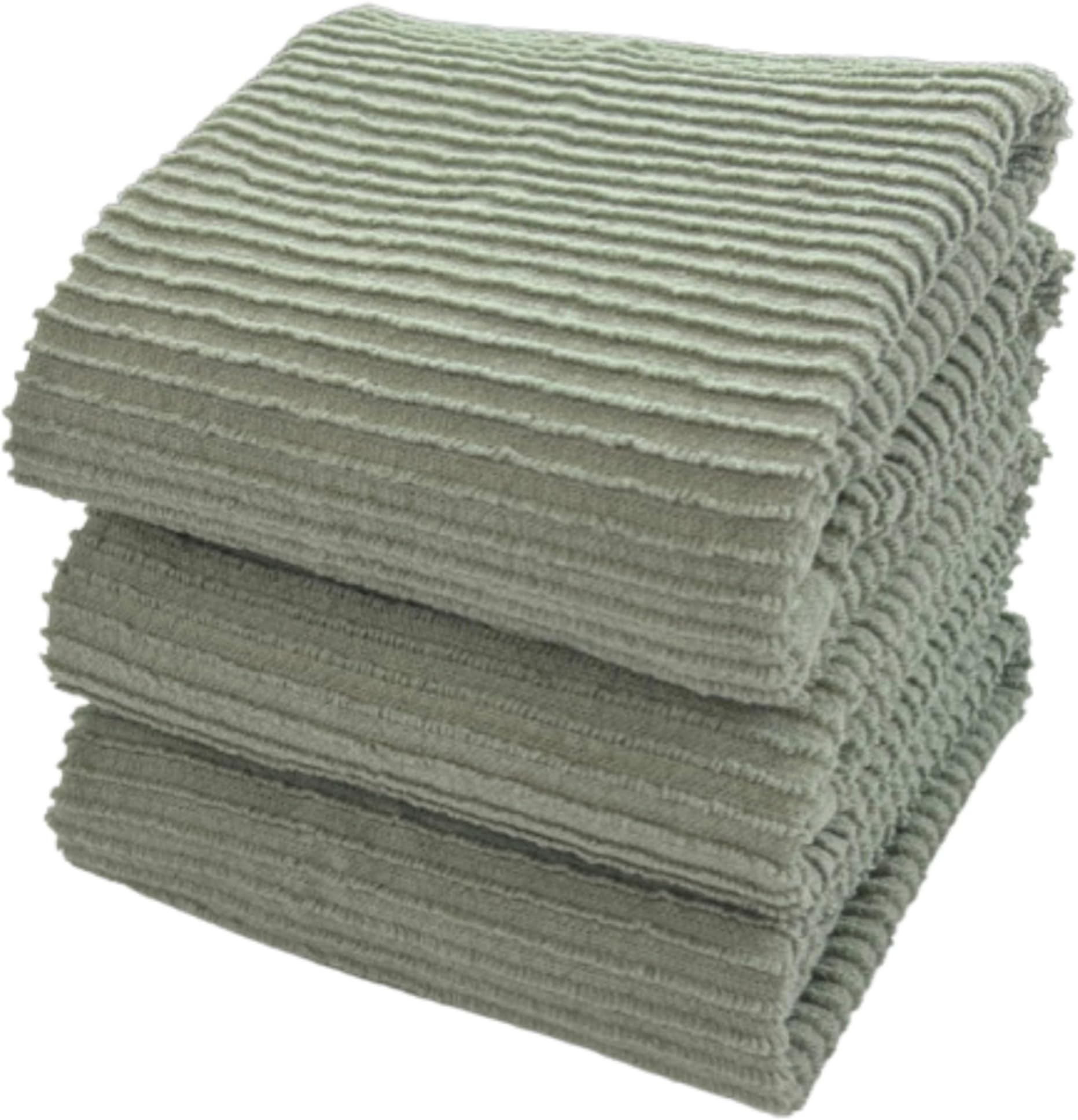 Amazon.com: Sage Green Kitchen Dish Towels 100% Cotton Cloth Soft ...