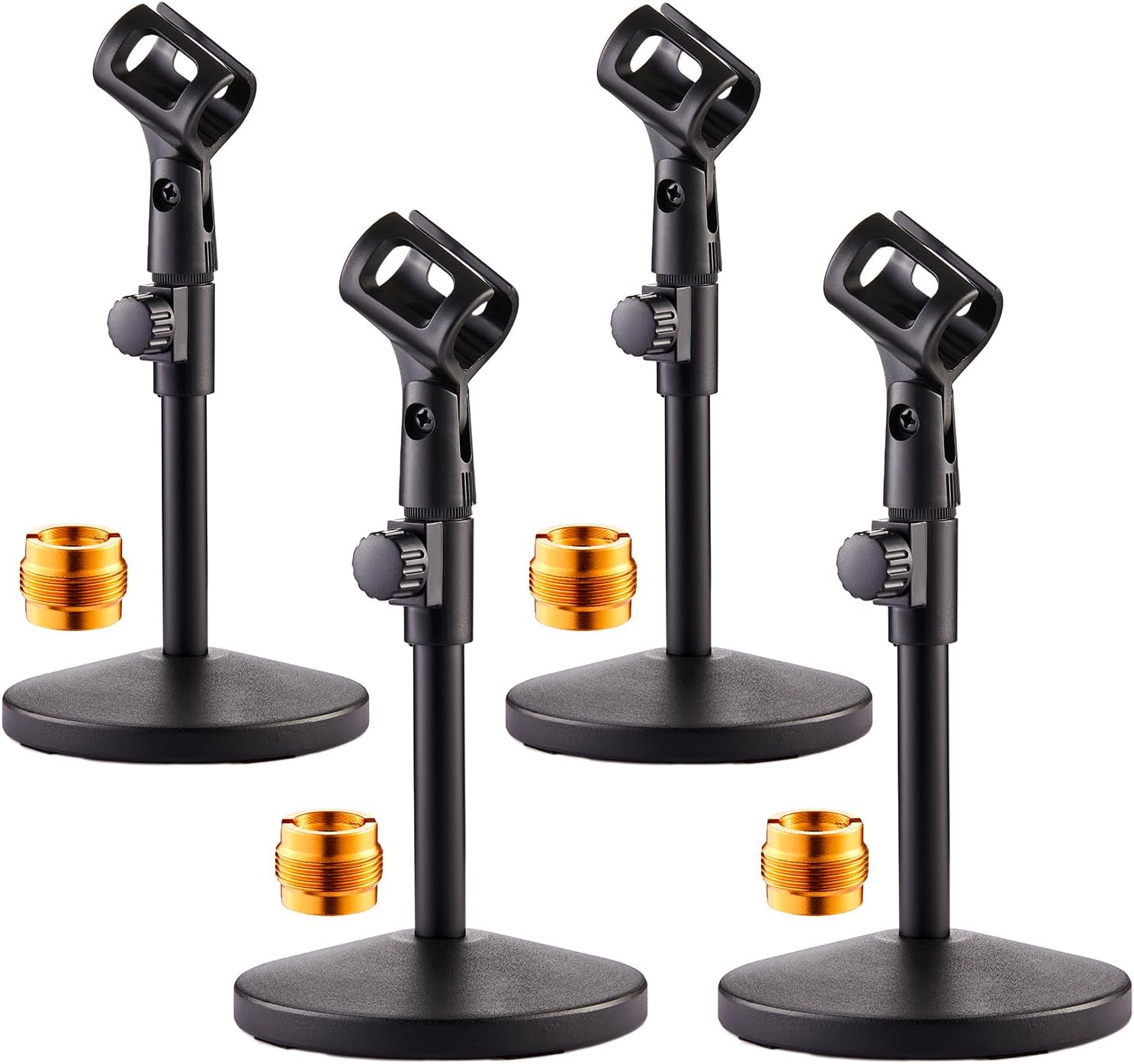 Amazon.com: 4 Pack Desktop Mic Stand, Portable Table Microphone Stand ...