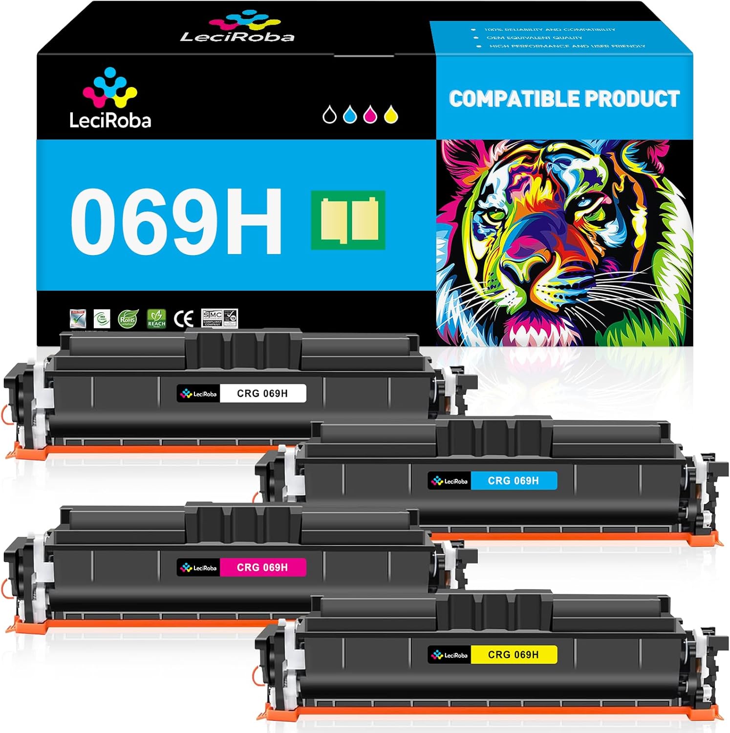Amazon.com: LeciRoba Compatible Replacement for Canon 069H 069 Toner ...