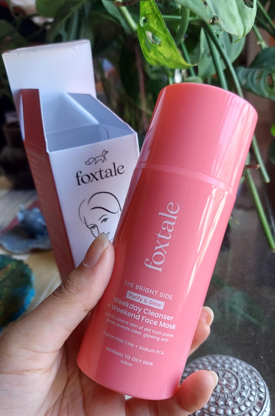 Foxtale Purify & Glow Cleanser + Clay Mask - Deep Cleanses Pores ...
