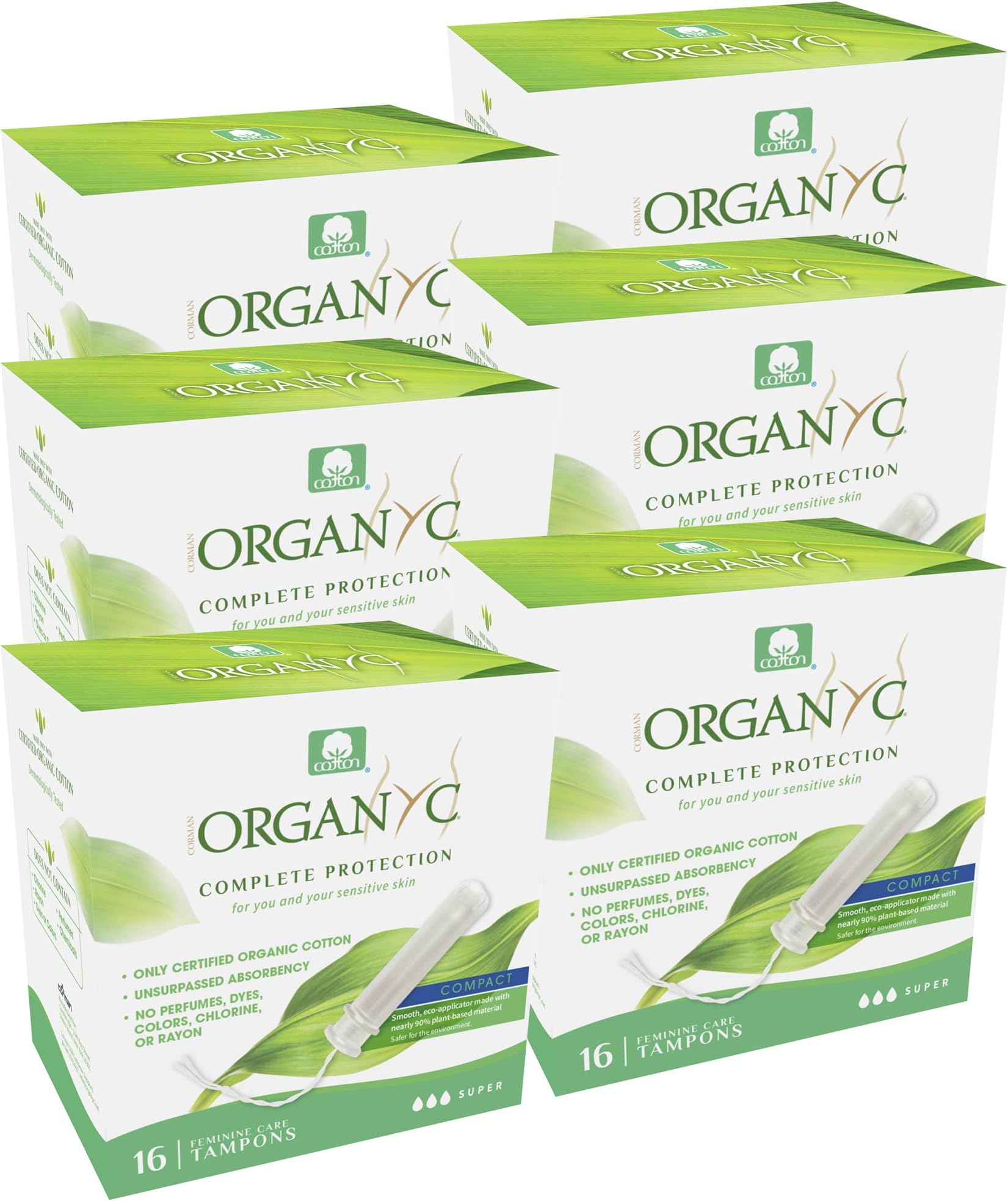 Amazon.com: L. Cotton Tampons Regular/Super Absorbency Multipack, Free ...