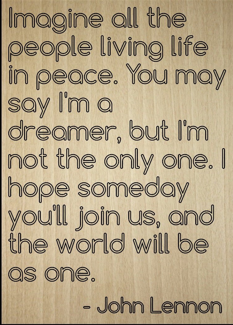 Imagine Peace Quotes Imagine All The People Living Life In Peace