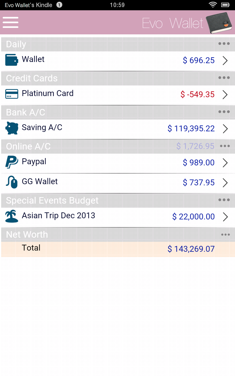 Evo Wallet - Money Tacker Free. - App on Amazon Appstore