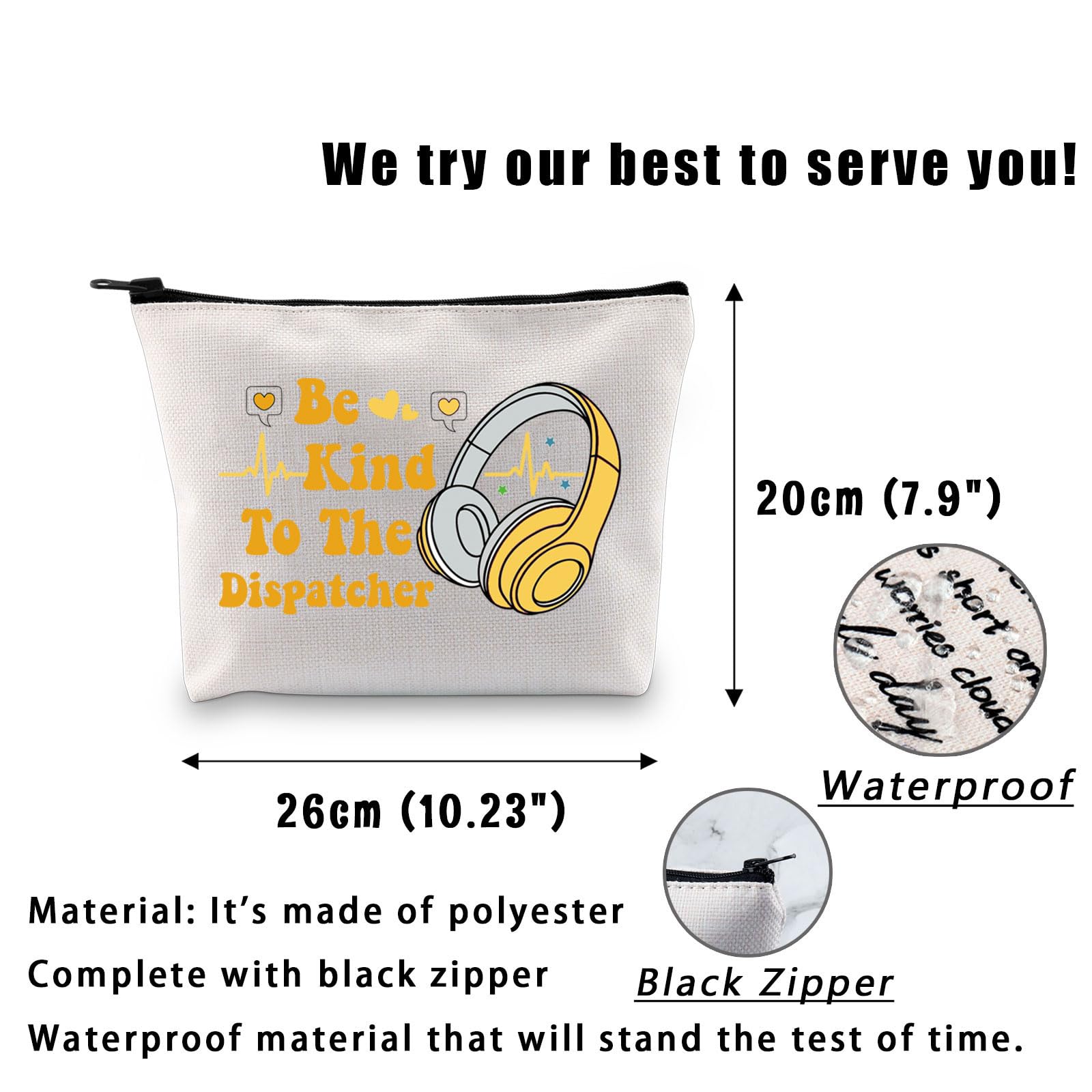 Emergency Dispatcher Gift Be Kind to The Dispatcher Cosmetic Bag 911 ...