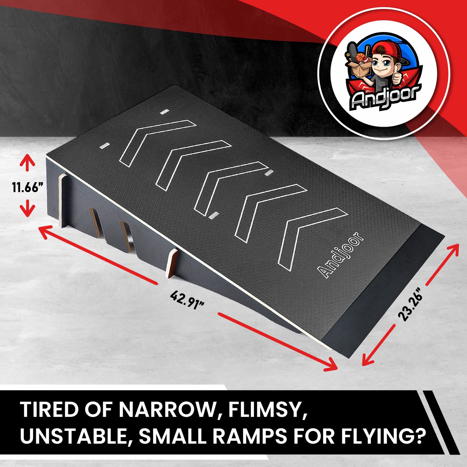 Andjoor Skateboard ramp Bike ramp Scooter ramp Skate ramp RC ramp BMX ...