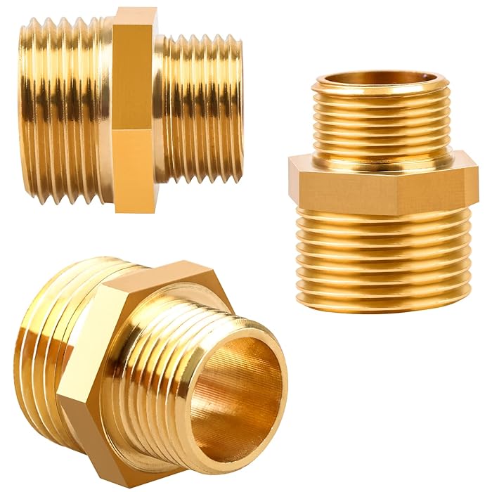 Buy JiaUfmi 3 Pieces RV Faucet Adapter 1 2 To 3 8 Reducer Brass