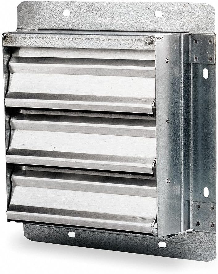 18" Backdraft Damper/Wall Shutter, 18-1/2" x 18-1/2" Opening Required ...