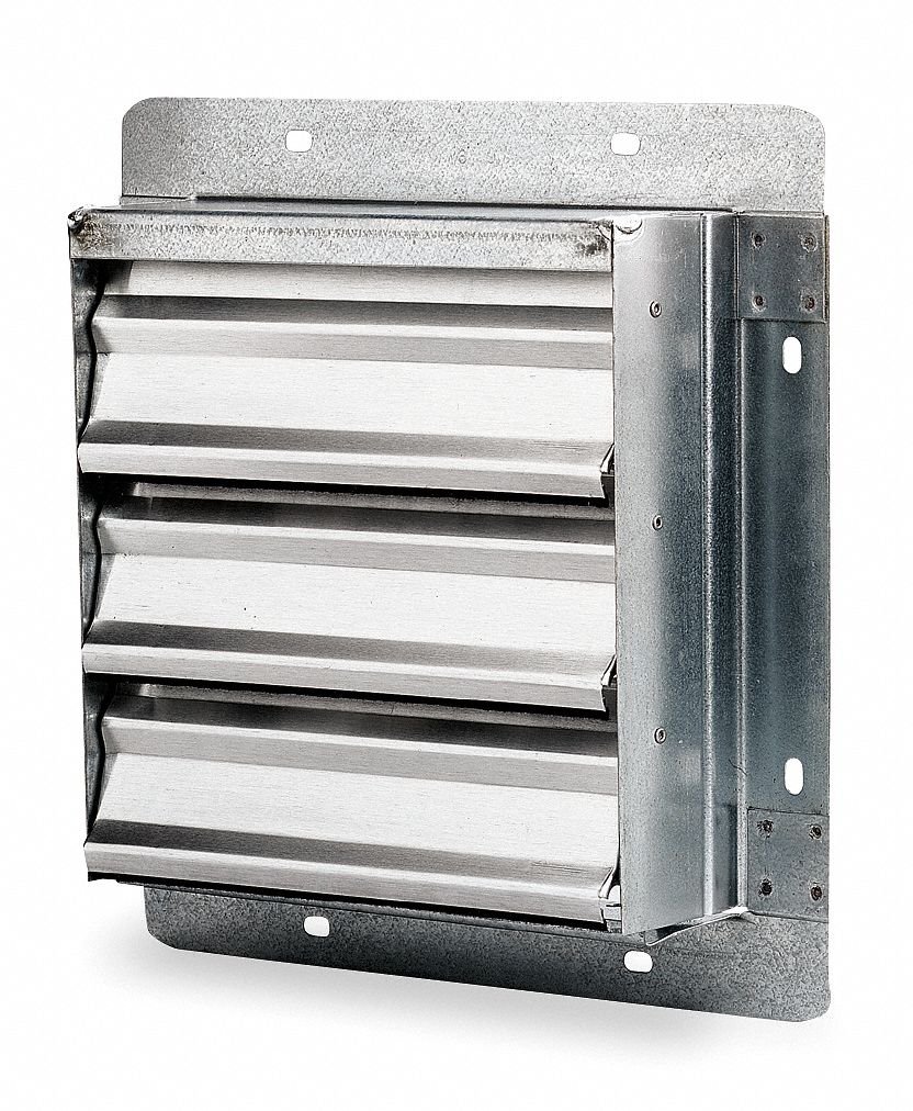 20" Backdraft Damper/Wall Shutter, 20-1/2" x 20-1/2" Opening Required ...