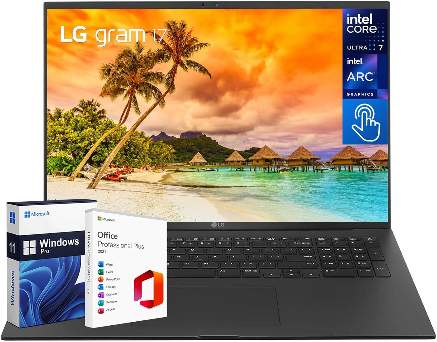 Brandclub - LG Gram 17” WQXGA Touchscreen Business Laptop, Intel Evo Core Ultra 7-155H(16-Core ...