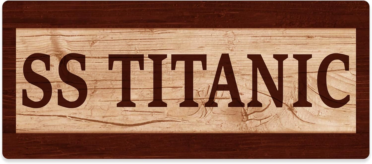 SS Titanic Nameplate – Sticky Pads | Printed Metal Wall Sign Plaque ...