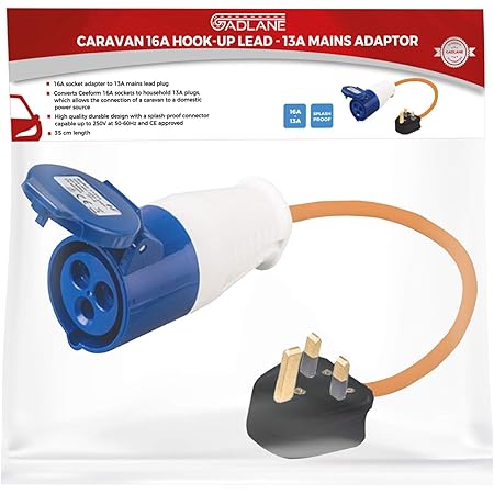 GENUINE 16A 230V 3PIN IN-LINE CARAVAN PLUG & SOCKET FOR MAINS MP372 ...