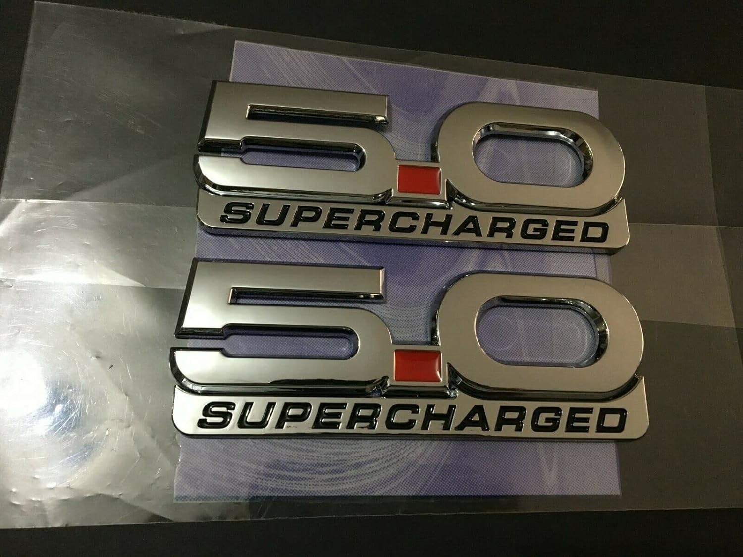 Amazon.com: 2Pack 5.0 Supercharged Emblem 3D Metal Fender Badge Decals ...