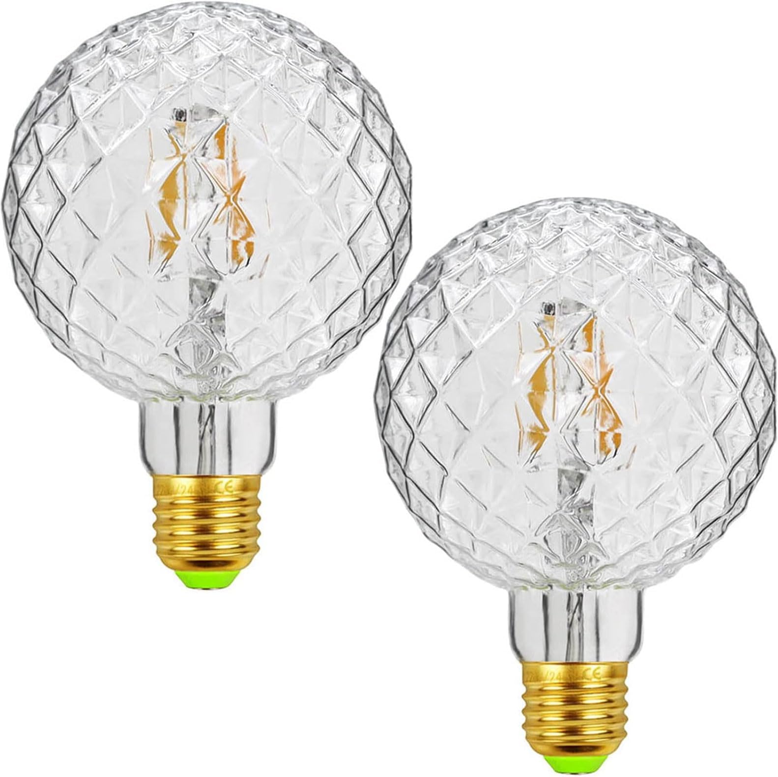 G95 Decorative Light Bulbs 4W E26 LED Filaments Light Bulbs 40W ...